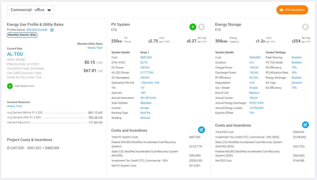 Overview - Edit Proposal screen – Energy Toolbase