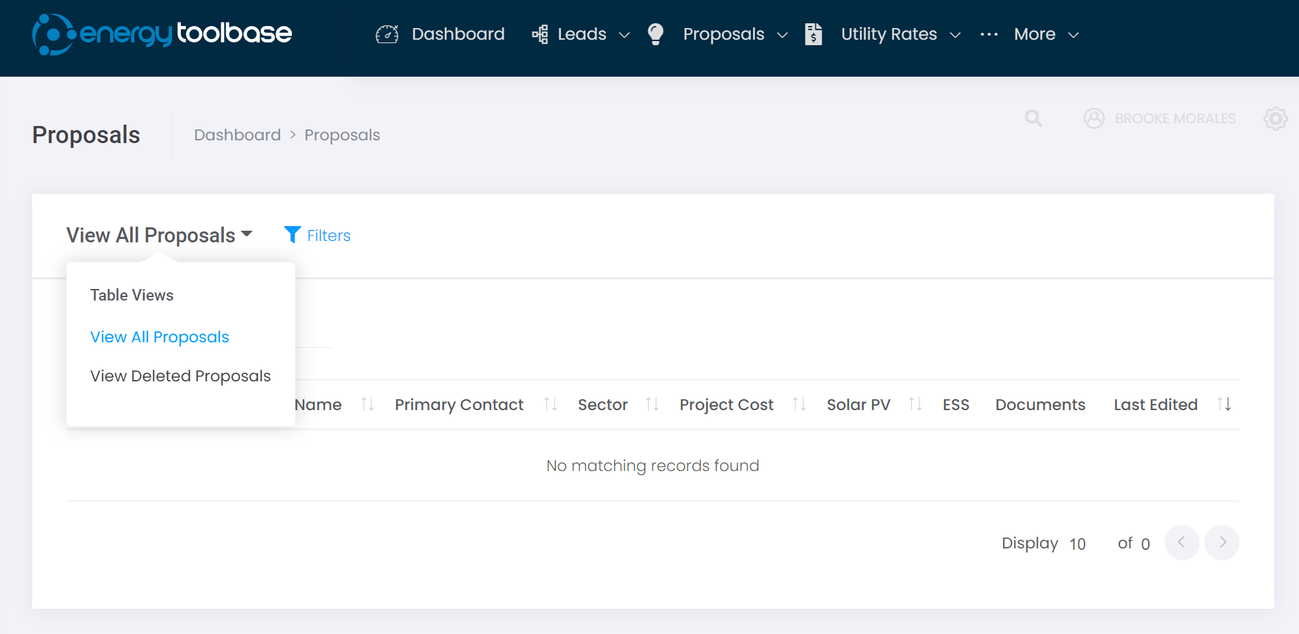 How do I delete a proposal? – Energy Toolbase